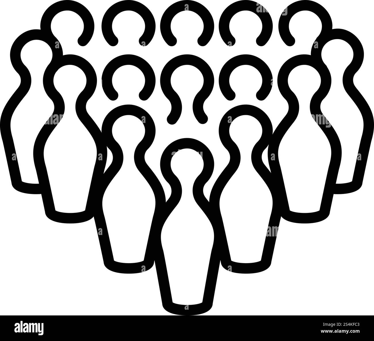 Bowling pins icon. Outline bowling pins vector icon for web design ...