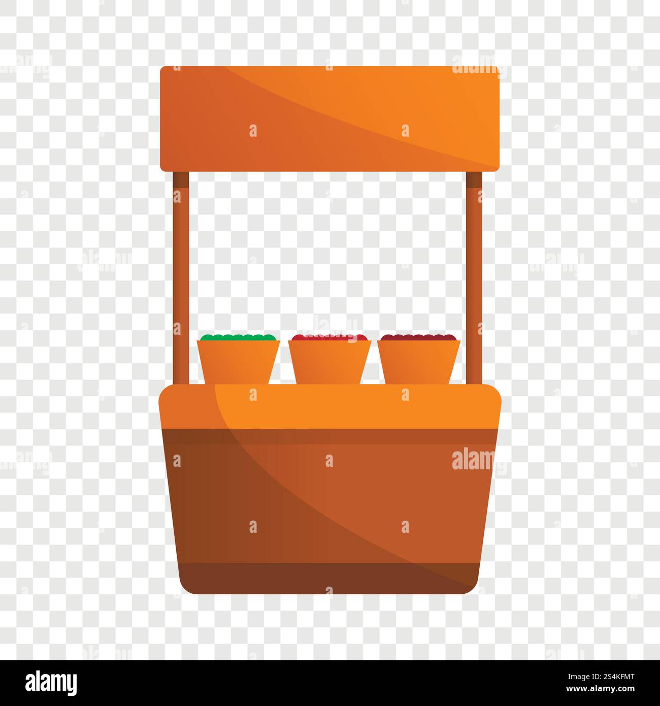 Vegetables street kiosk icon. Cartoon of vegetables street kiosk vector ...