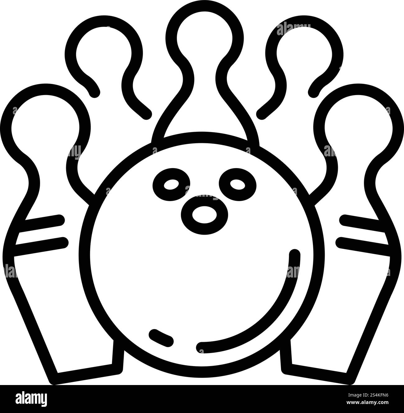 Bowling game icon. Outline bowling game vector icon for web design ...