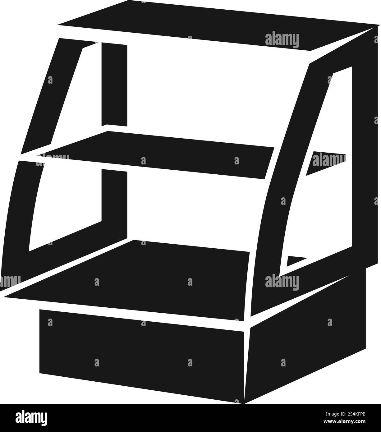 Freezer showcase icon. Simple illustration of freezer showcase vector ...