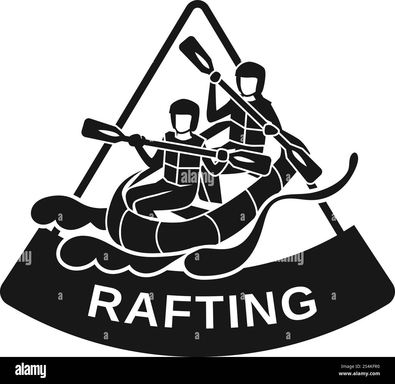 Triangular rafting logo. Simple illustration of triangular rafting ...