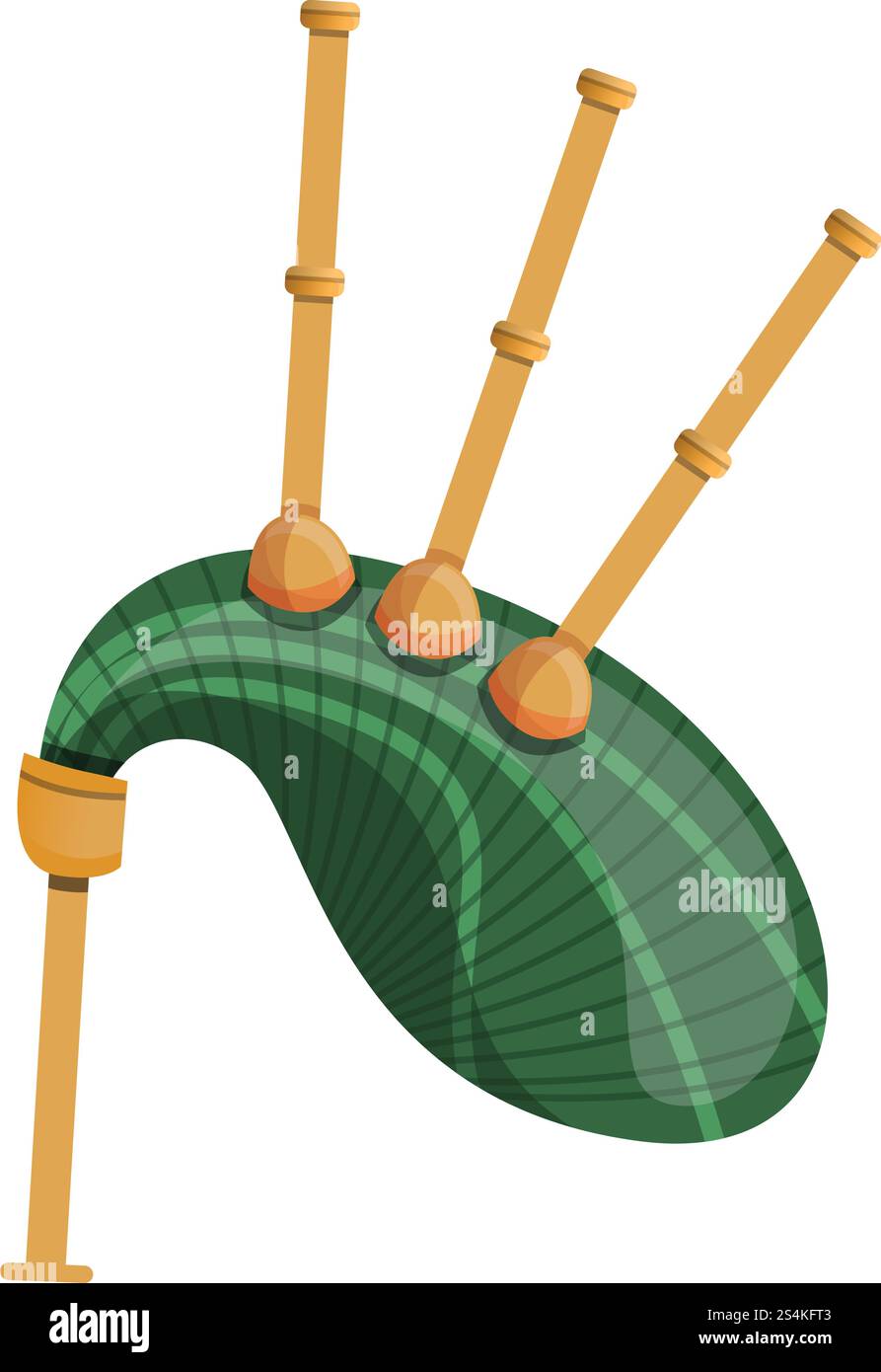 Scottish bagpipes icon. Cartoon of scottish bagpipes vector icon for ...