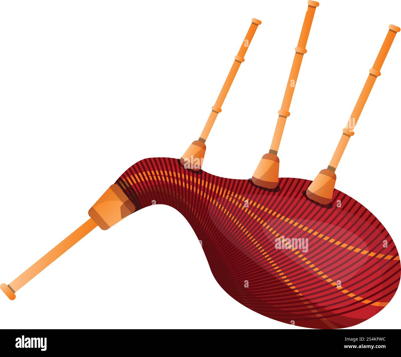 Old bagpipes icon. Cartoon of old bagpipes vector icon for web design ...