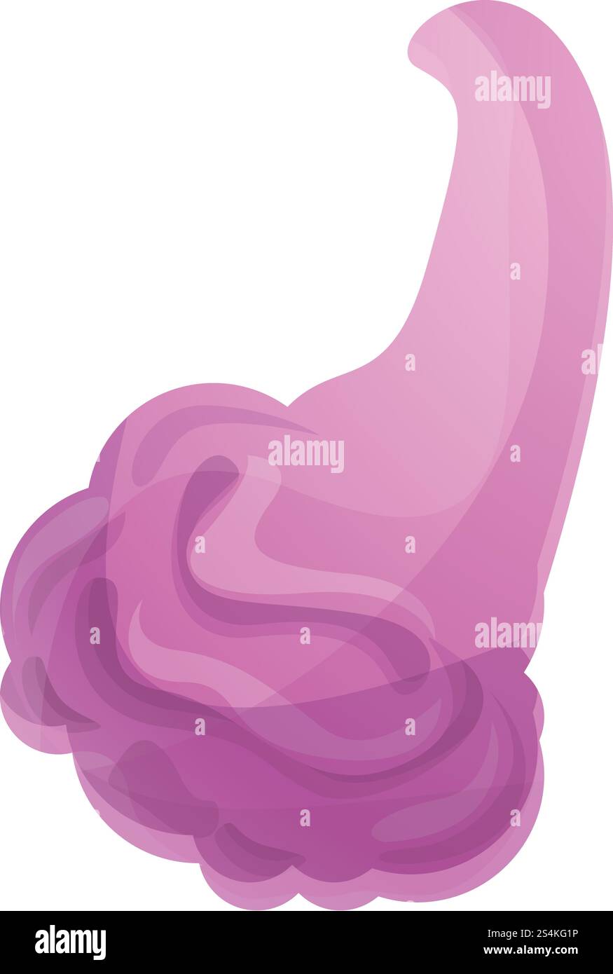 Chewed pink gum icon. Cartoon of chewed pink gum vector icon for web ...