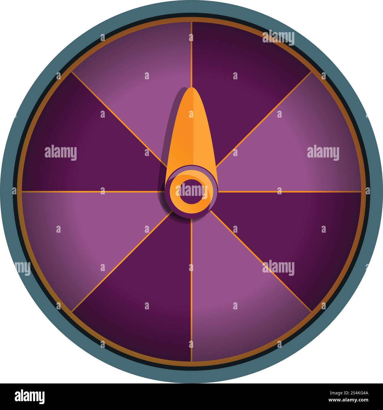 Purple wheel fortune icon. Cartoon of purple wheel fortune vector icon ...