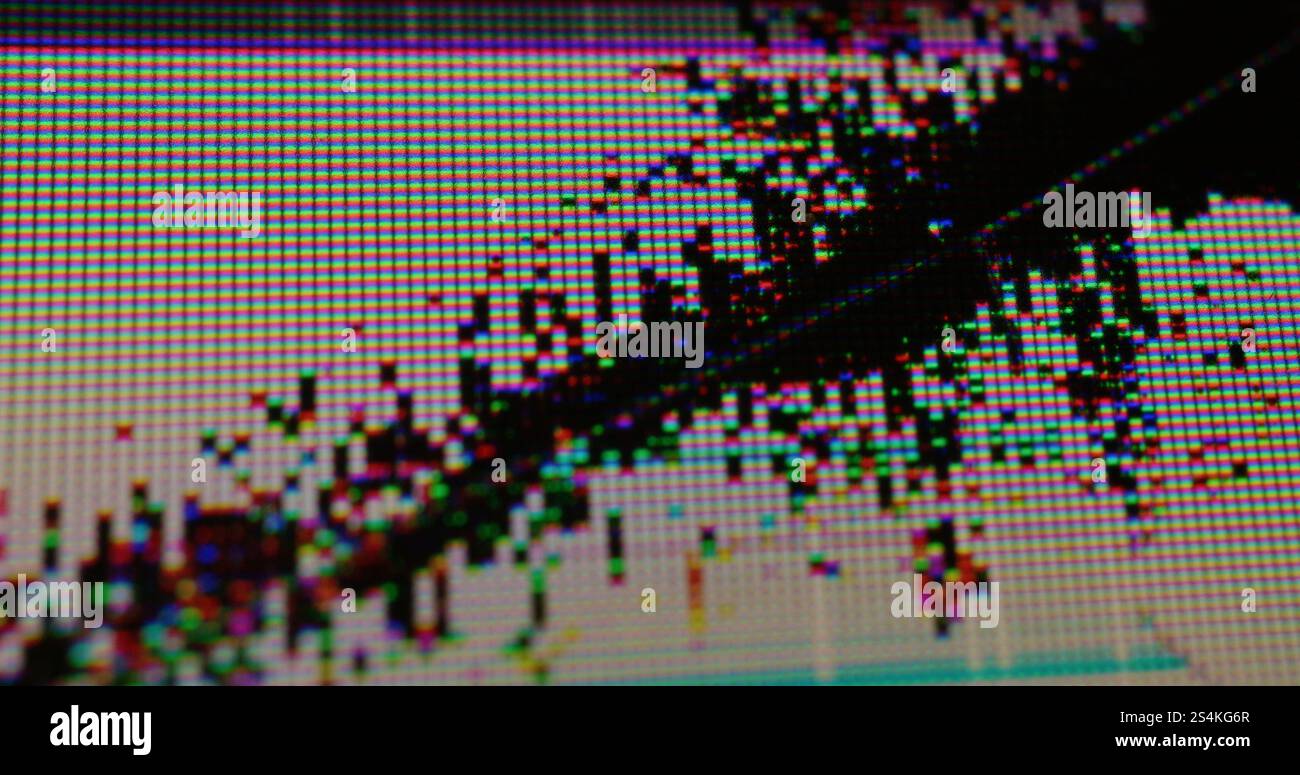 Defective screen. Monitor overlay. Display failure black ink spreads on ...