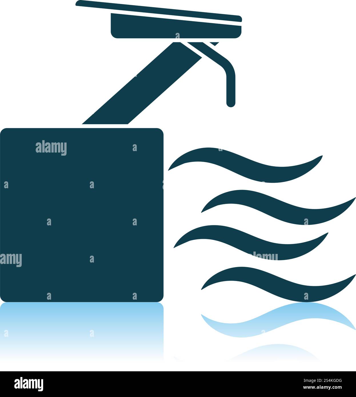 Diving Stand Icon. Shadow Reflection Design. Vector Illustration Stock ...
