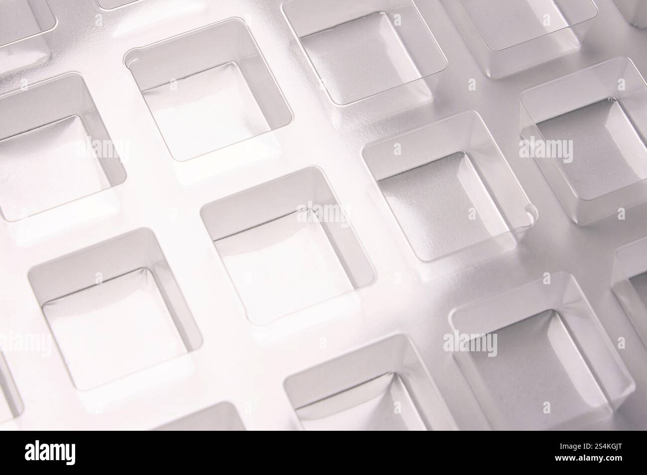 An industrial transparent square thermoforming mold made of plastic as ...
