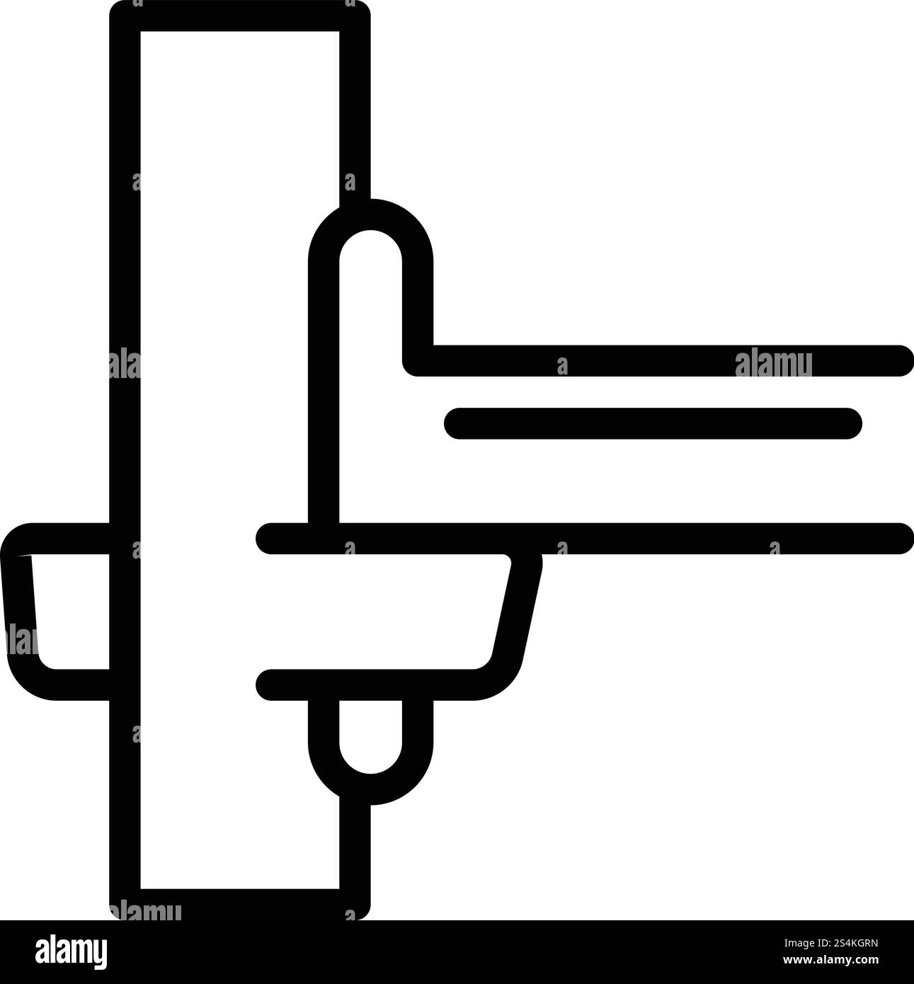 Wedge Clamp Scaffolding Icon Outline Wedge Clamp Scaffolding Vector Icon For Web Design