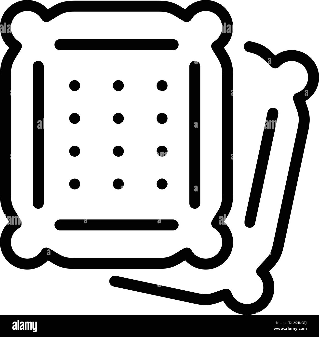 Pillow biscuit icon. Outline pillow biscuit vector icon for web design ...