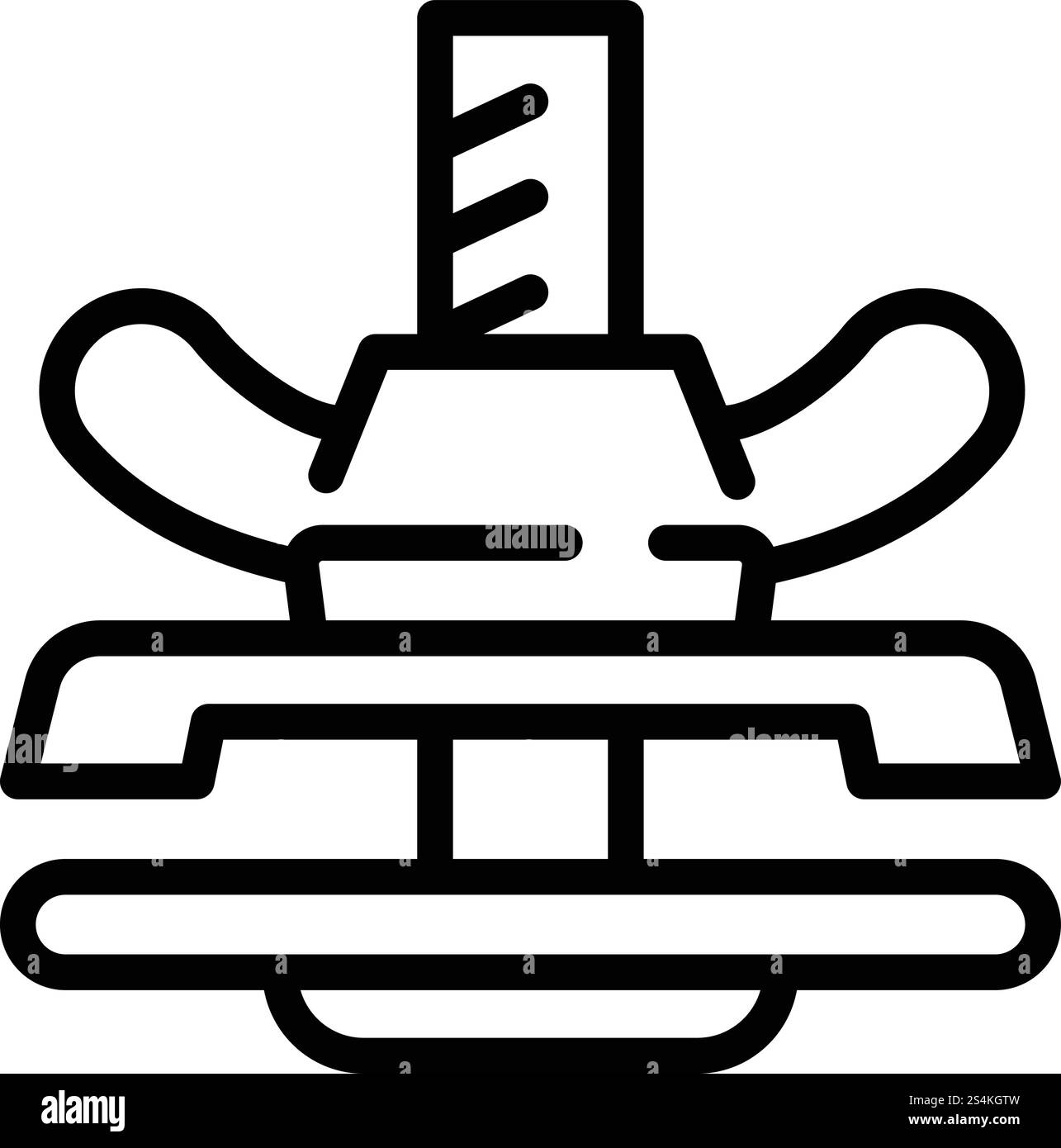 Scaffolding butterfly clamp icon. Outline scaffolding butterfly clamp ...