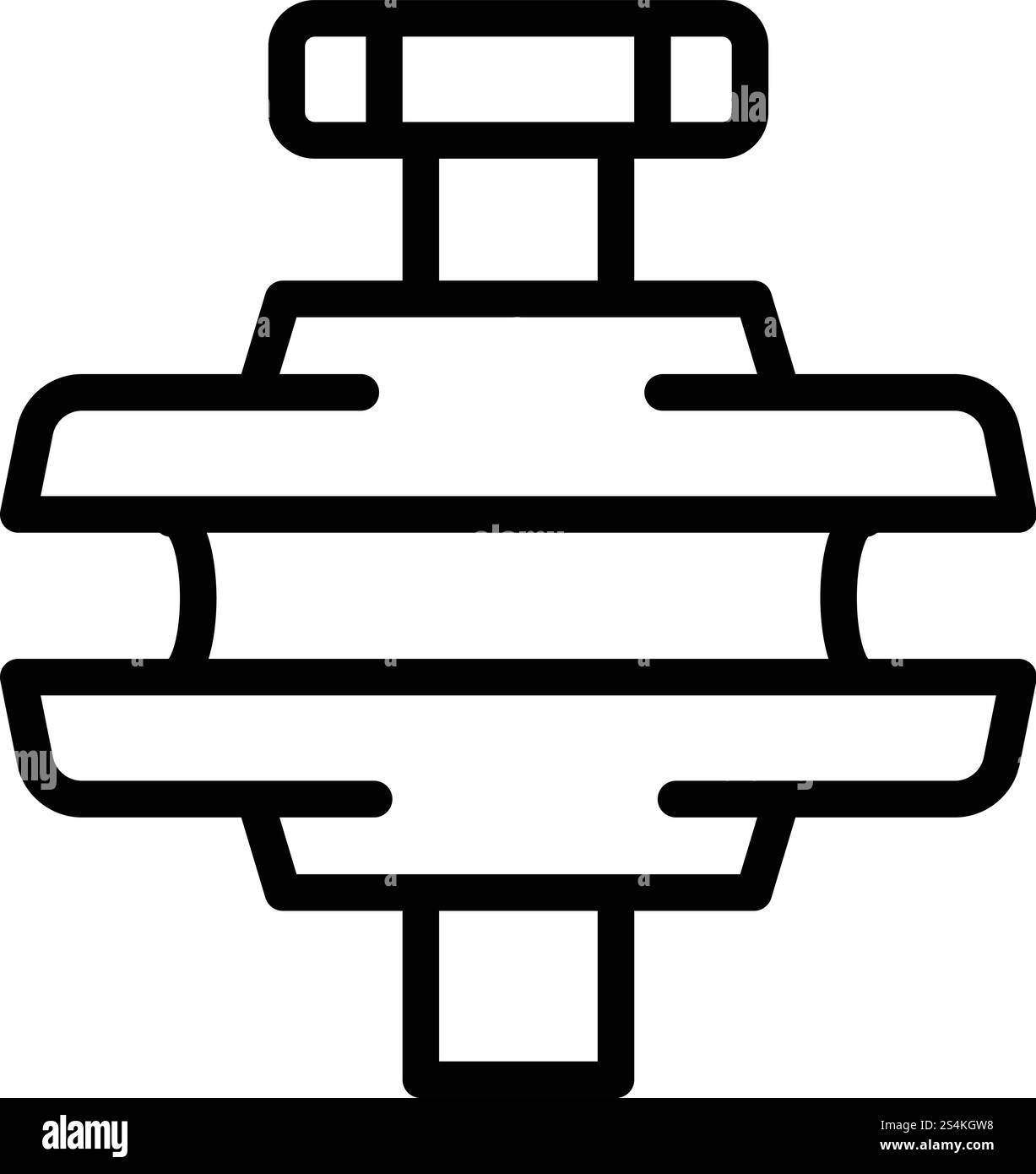 Bolt scaffolding icon. Outline bolt scaffolding vector icon for web ...