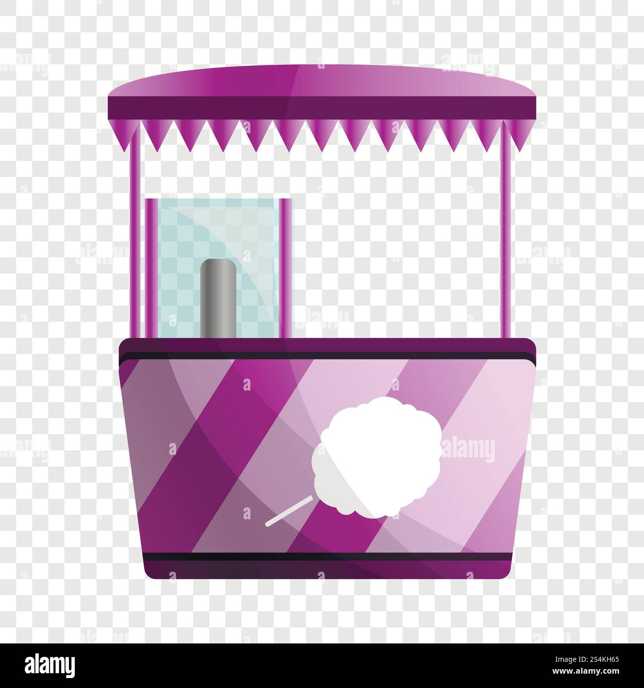 Sweet cotton kiosk icon. Cartoon of sweet cotton kiosk vector icon for ...