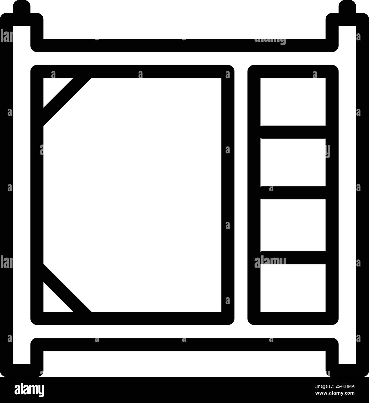 Scaffolding Piece Icon Outline Scaffolding Piece Vector Icon For Web Design Isolated On White