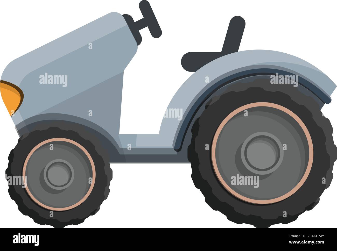 Farm tractor icon. Cartoon of farm tractor vector icon for web design isolated on white ...