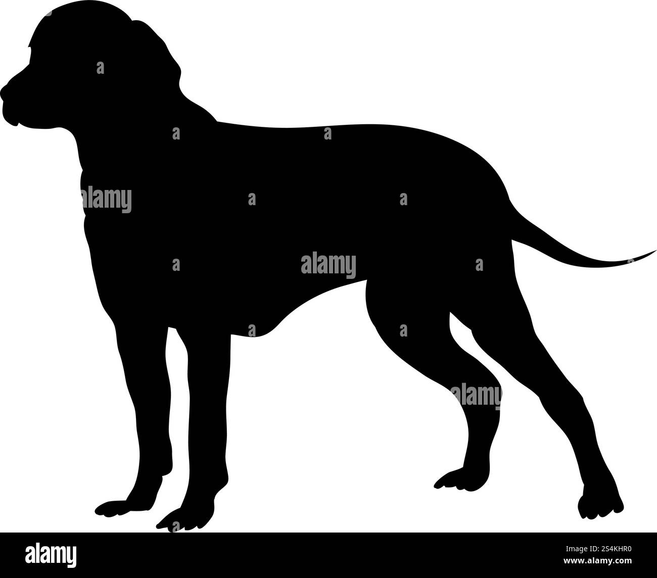 Finnish Hound Dog Silhouette. Smooth Vector Illustration Stock Vector ...