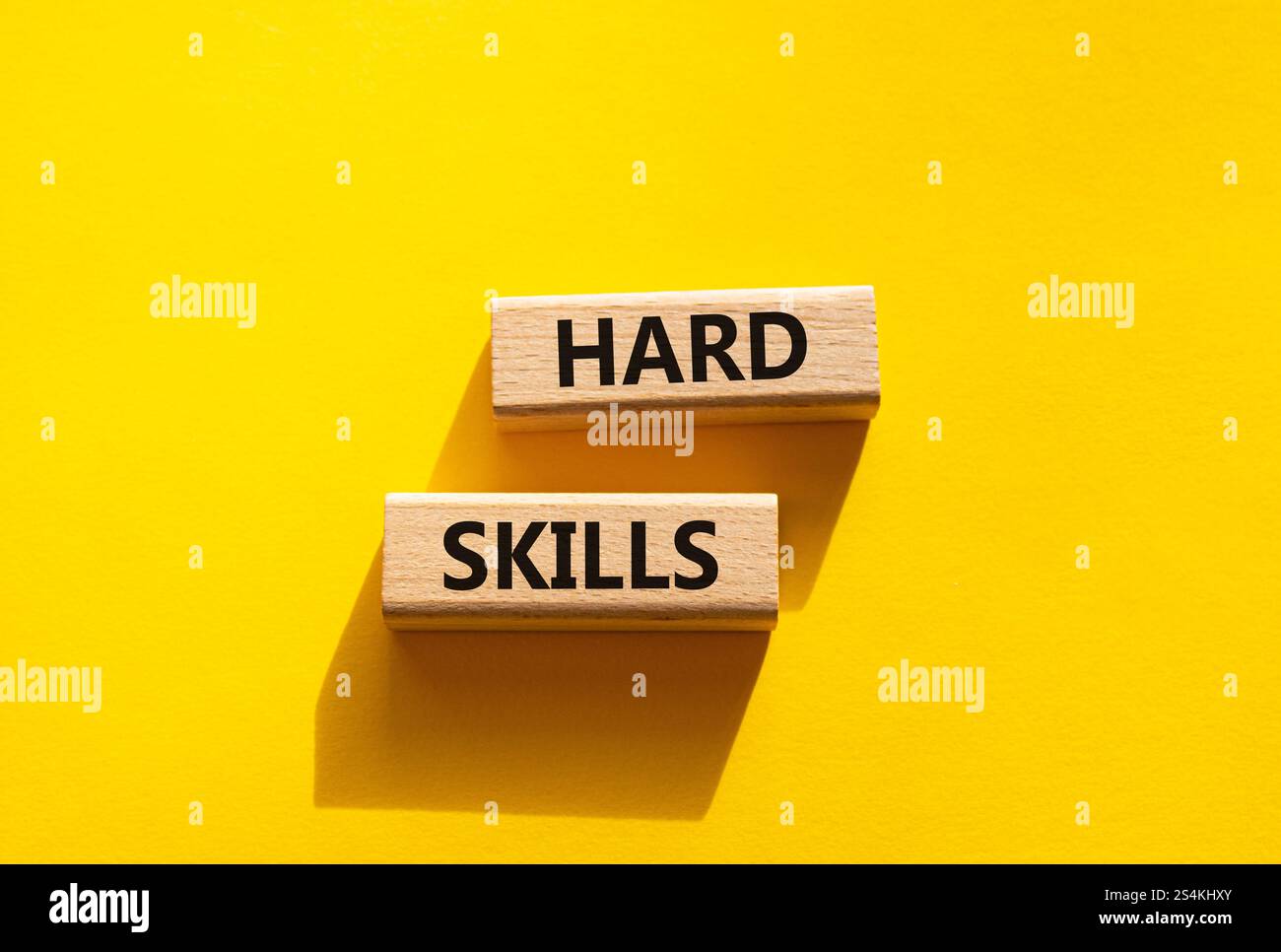 Hard skills symbol. Wooden blocks with words Hard skills. Beautiful ...