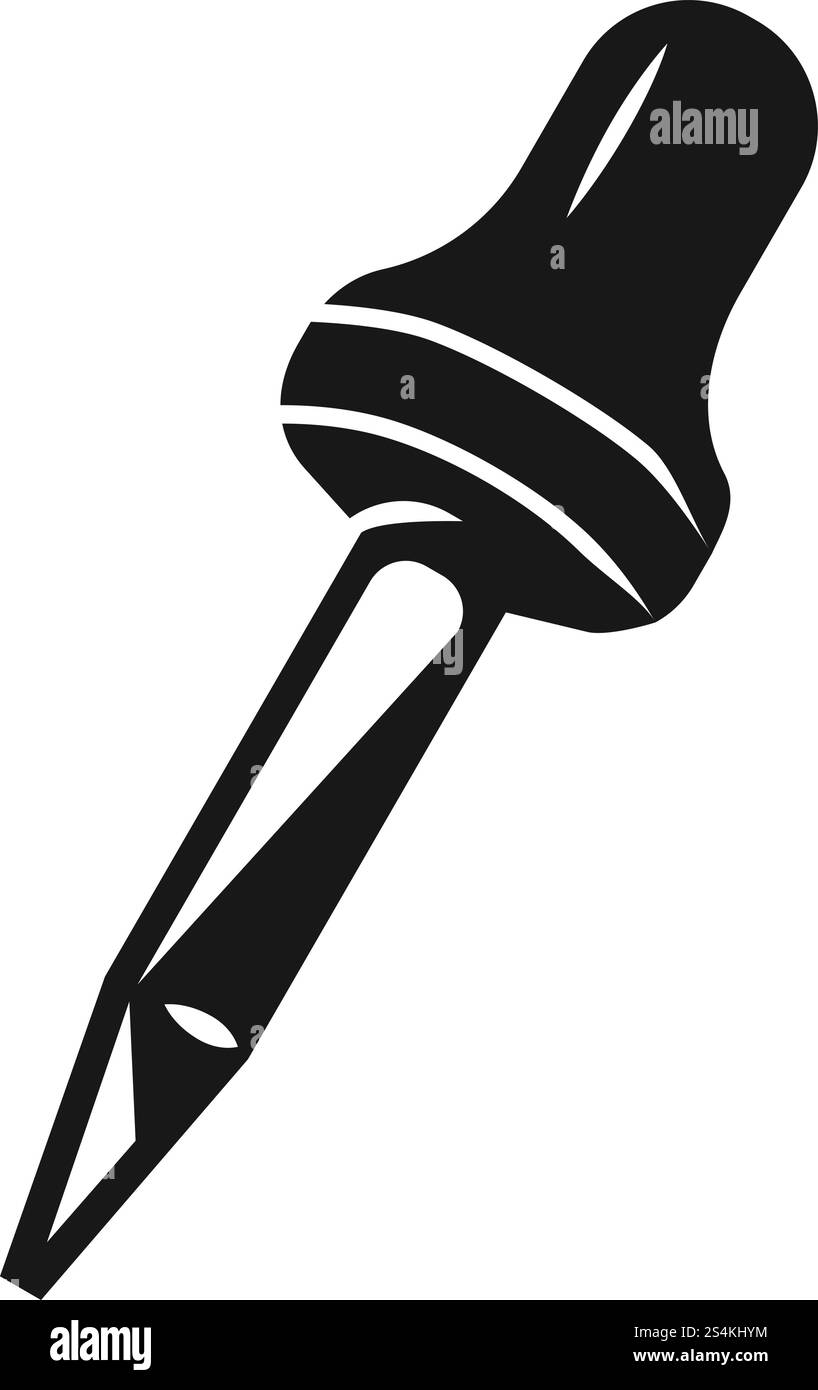 Eye dropper icon. Simple illustration of eye dropper vector icon for ...