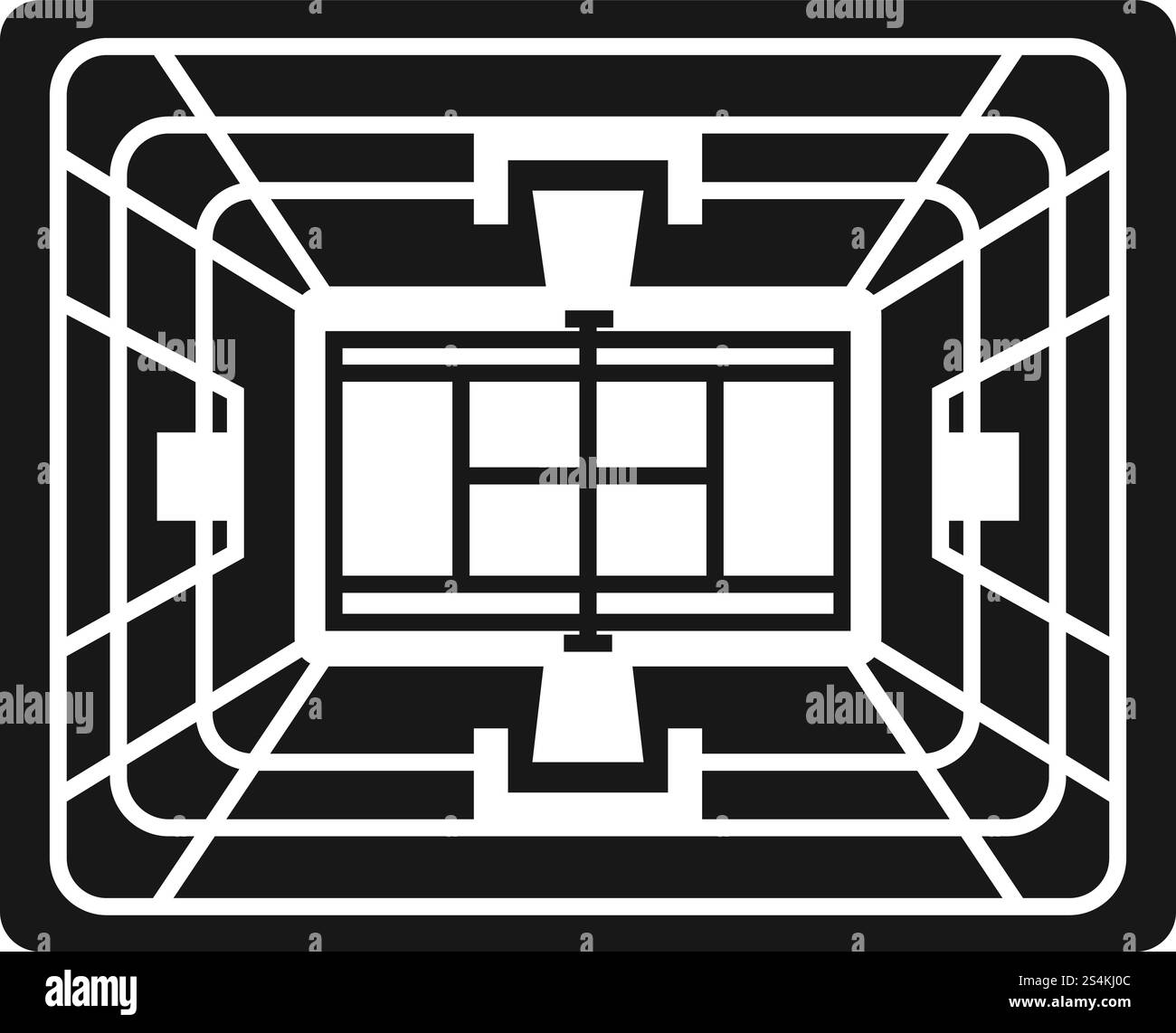 Volleyball arena icon. Simple illustration of volleyball arena vector ...