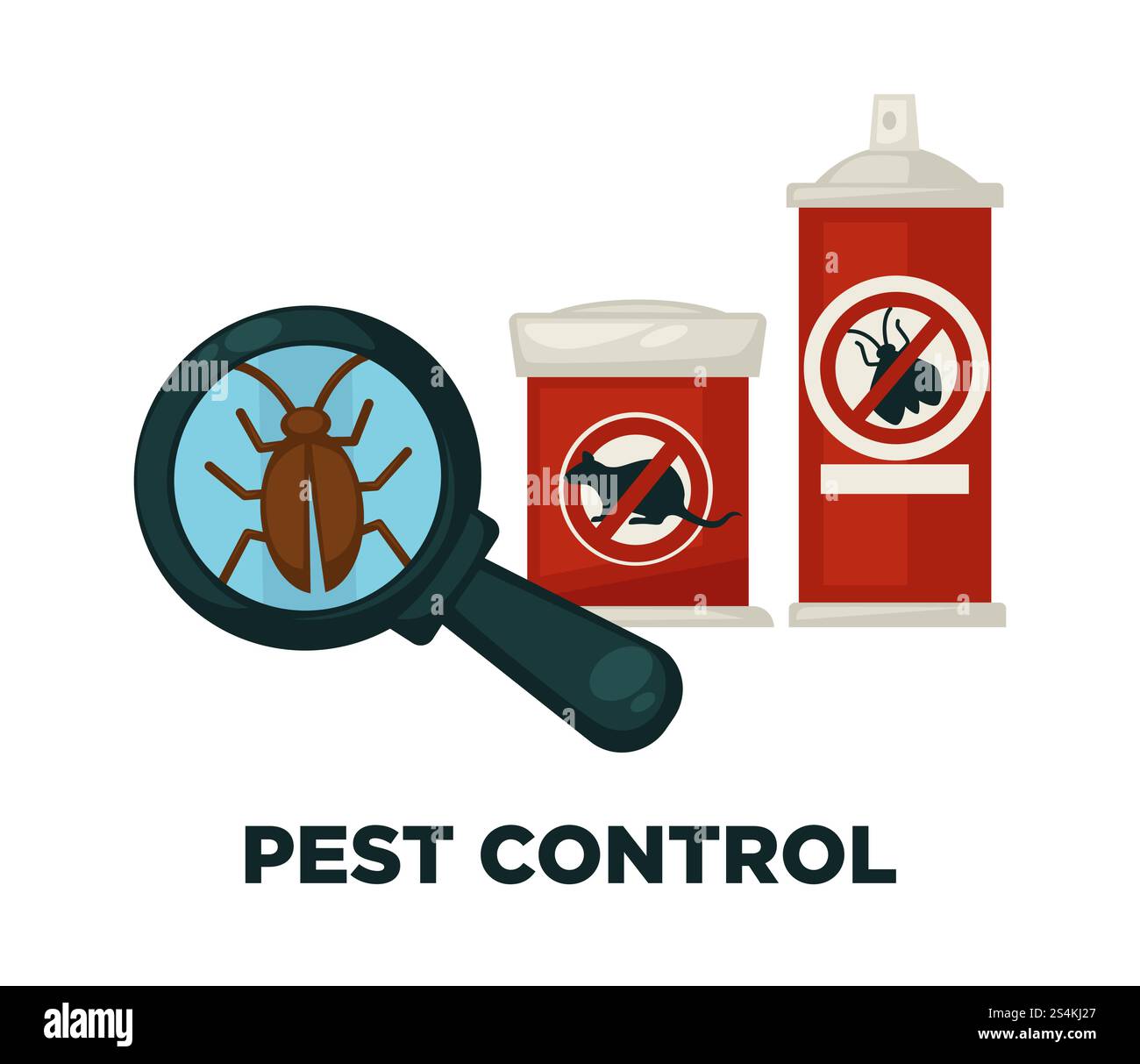 Harmful insects extermination devices and means isolated cartoon vector ...