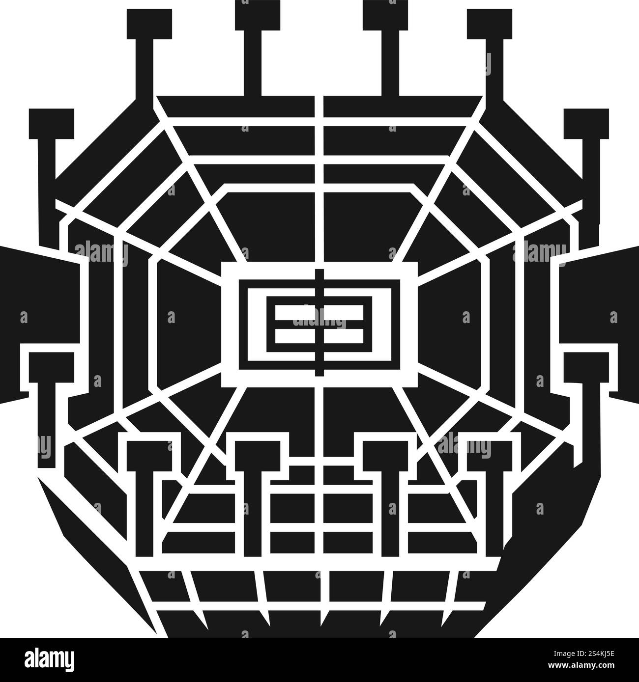 Tennis arena icon. Simple illustration of tennis arena vector icon for ...