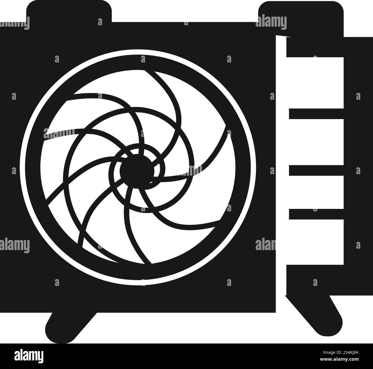 Wall mounted air conditioner icon. Simple illustration of wall mounted ...