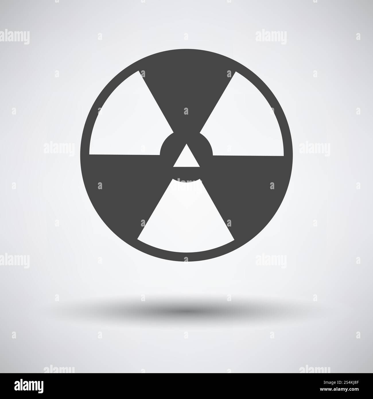 Radiation Icon. Dark Gray on Gray Background With Round Shadow. Vector ...
