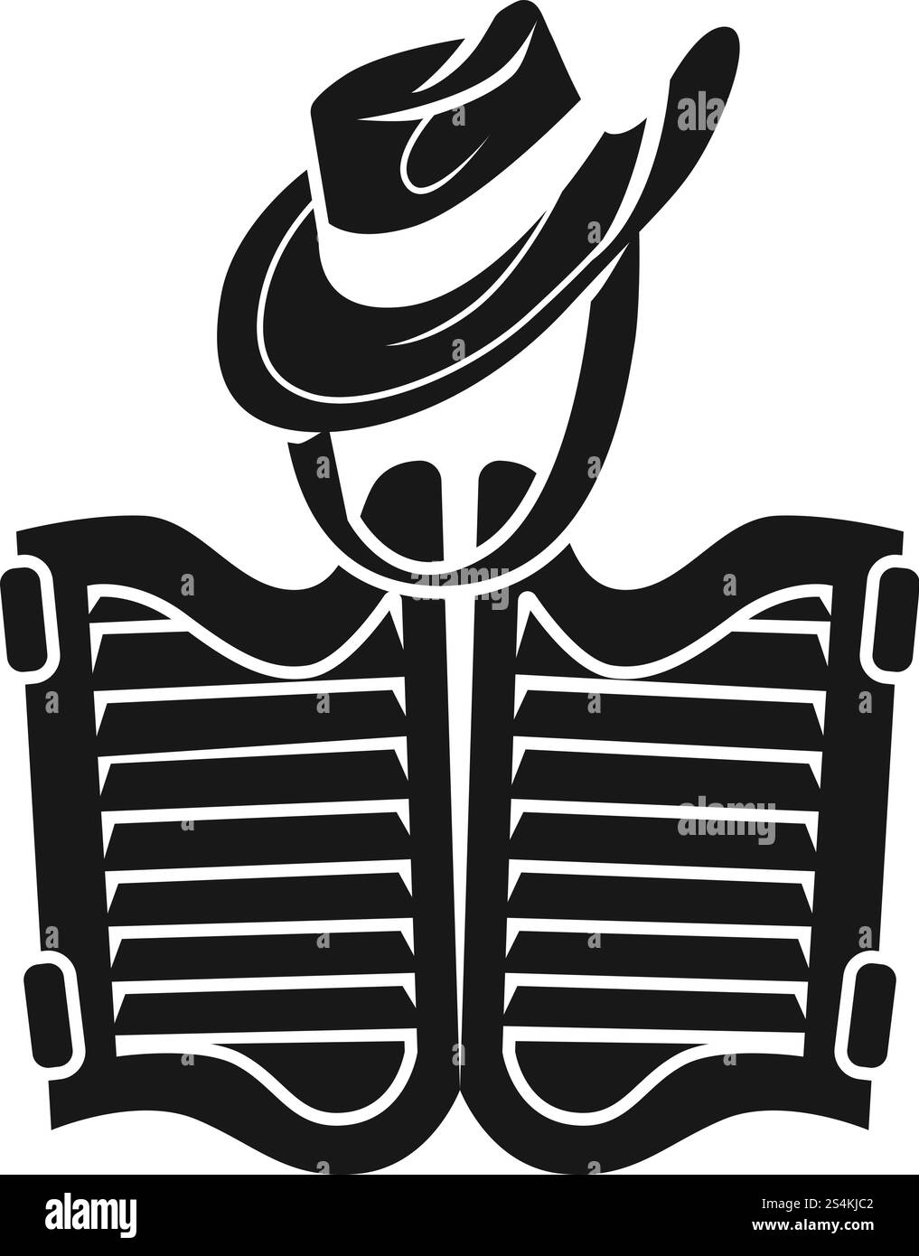 Cowboy hat saloon icon. Simple illustration of cowboy hat saloon vector ...