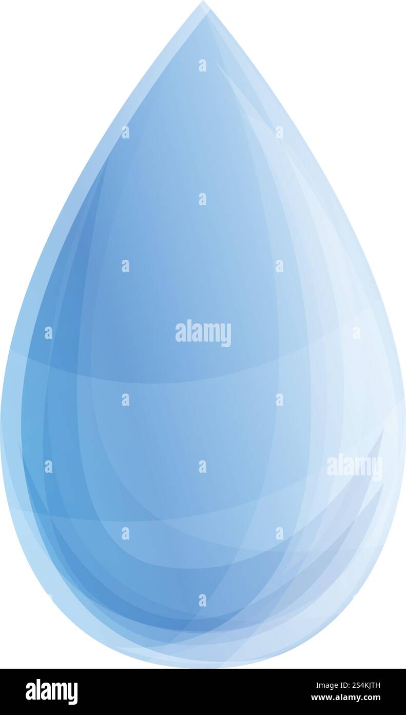 Clean water drop icon. Cartoon of clean water drop vector icon for web ...