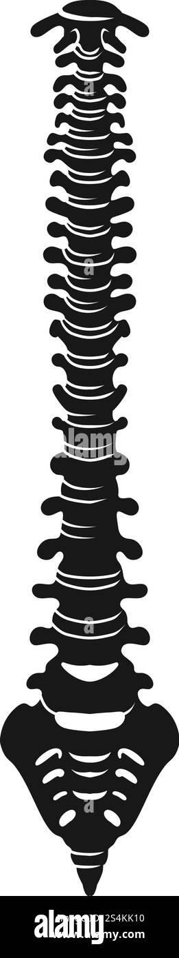 Human spine icon. Simple illustration of human spine vector icon for ...
