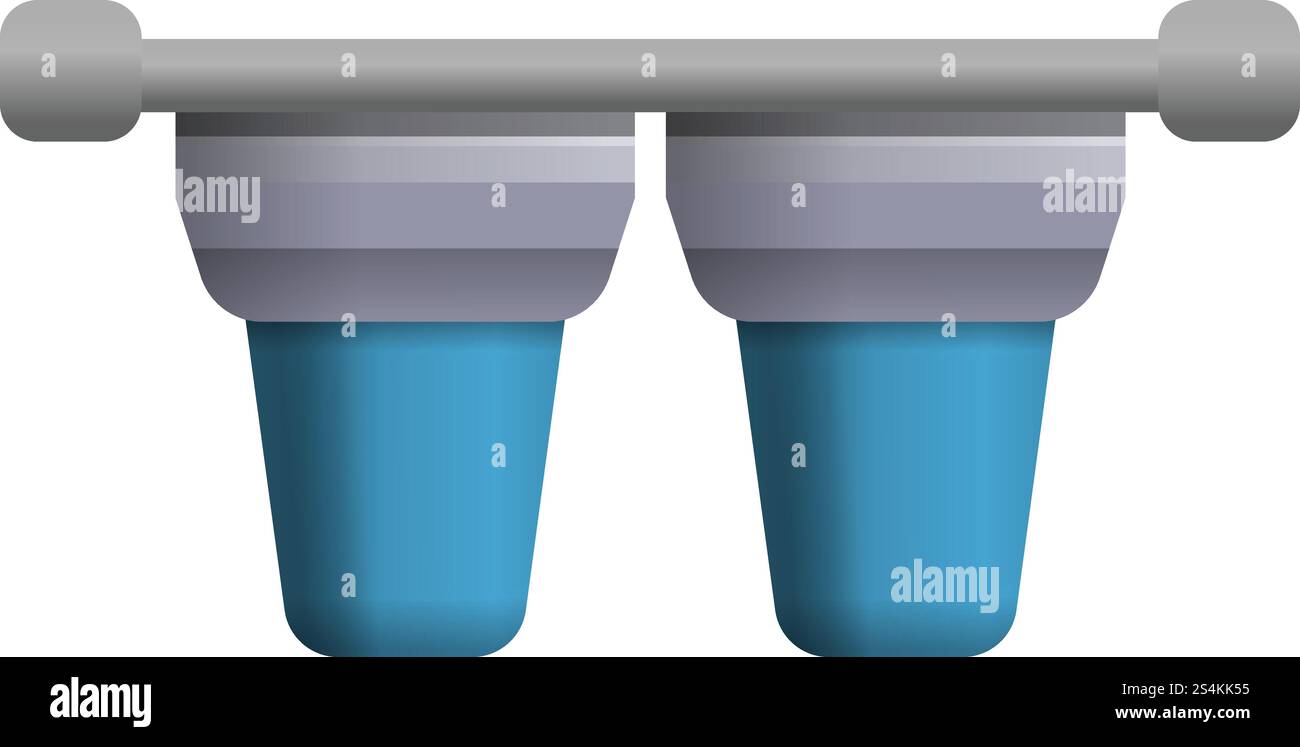 Double filter water icon. Cartoon of double filter water vector icon ...