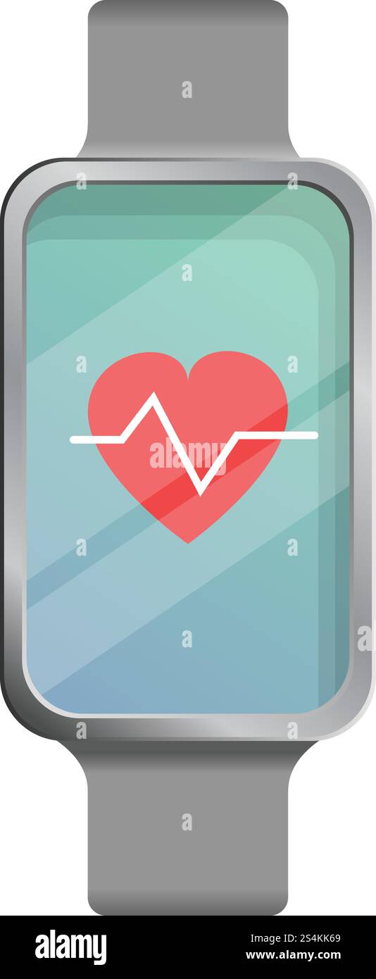 Wrist fitness tracker icon. Cartoon of wrist fitness tracker vector ...