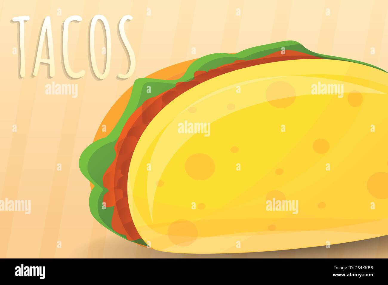 Mexican tacos concept banner. Cartoon illustration of mexican tacos ...