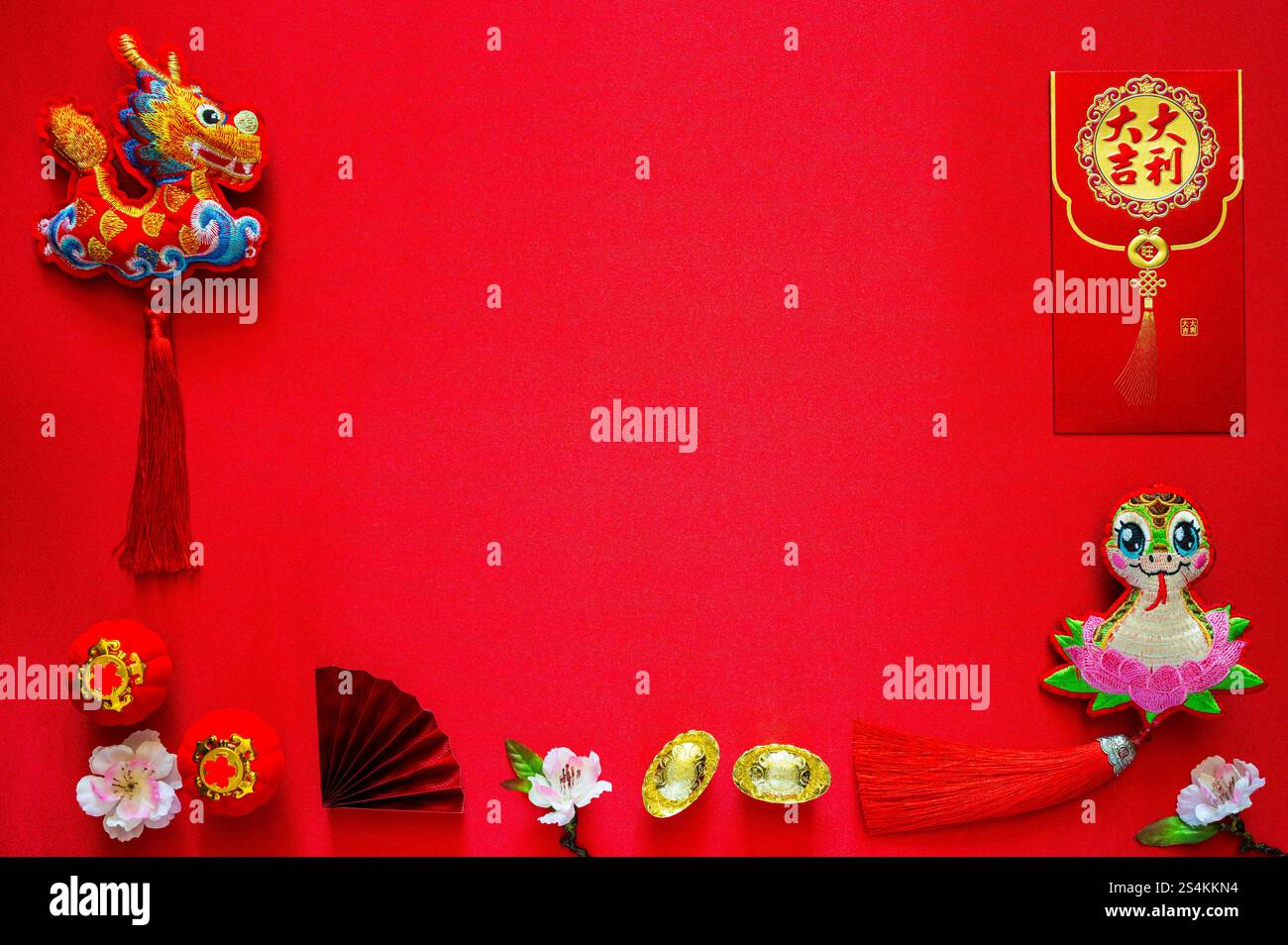 Chinese new year background with envelope packet or ang bao (word mean ...