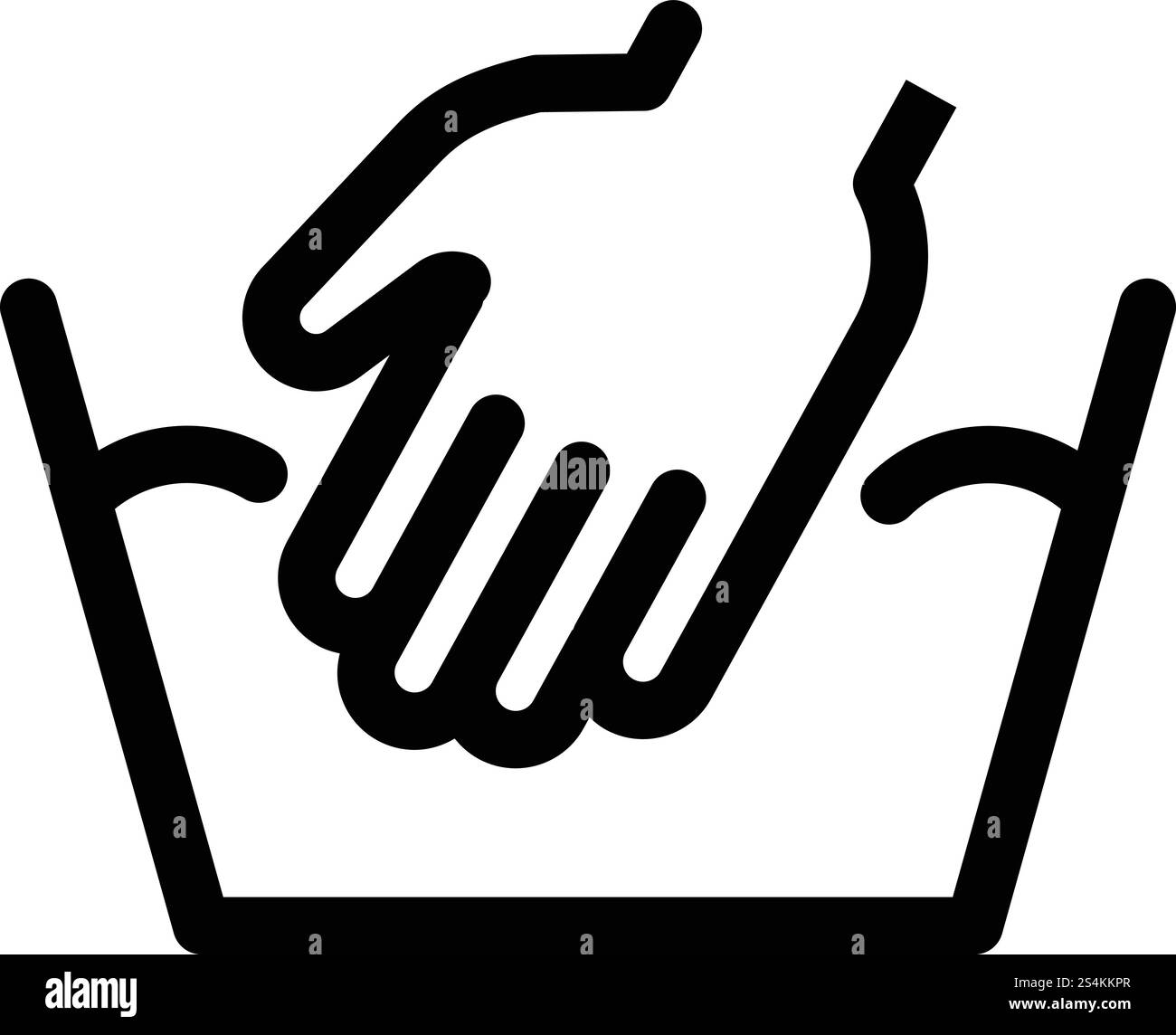 Hand wash normal icon. Outline hand wash normal vector icon for web ...