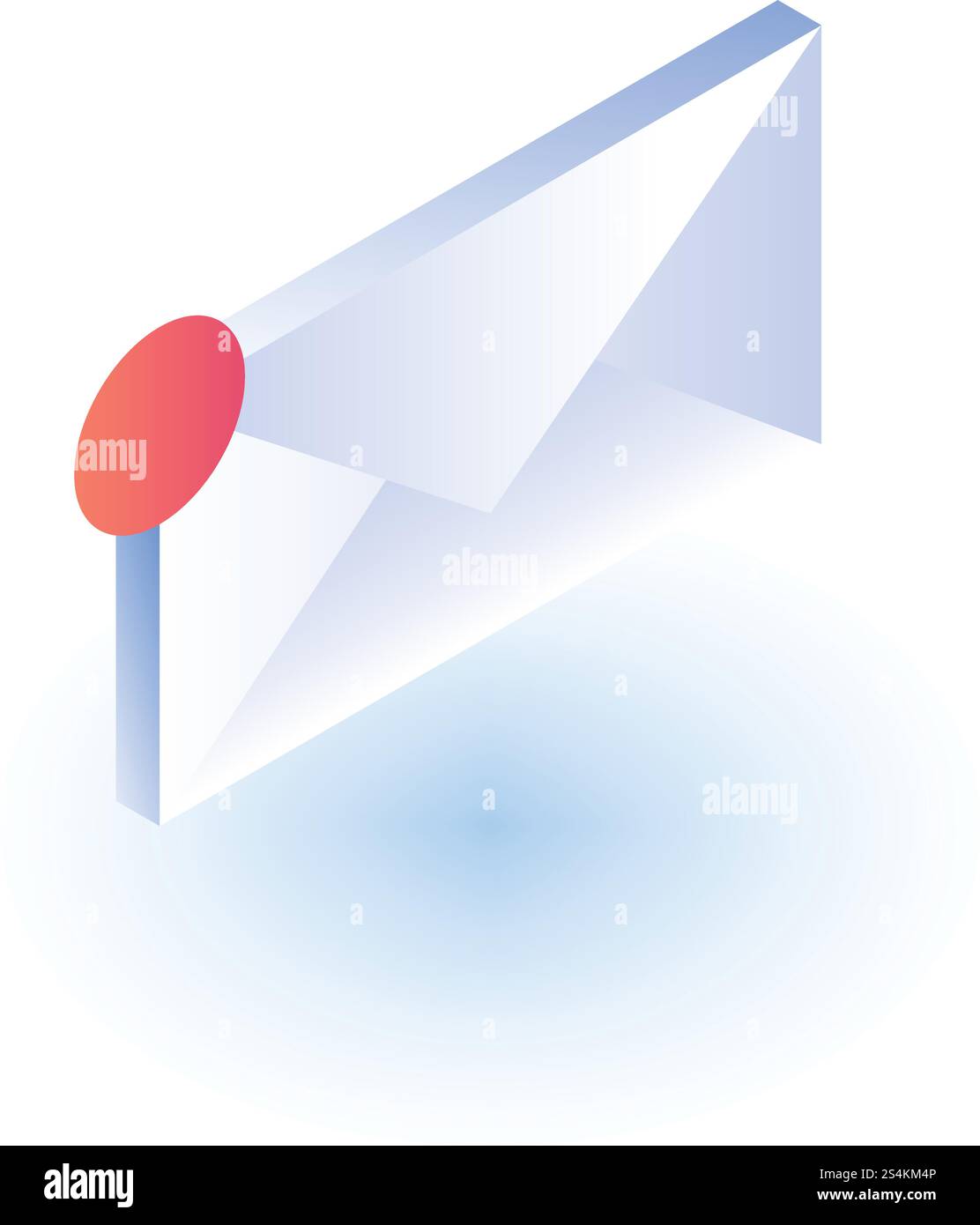 New mail icon. Isometric of new mail vector icon for web design ...