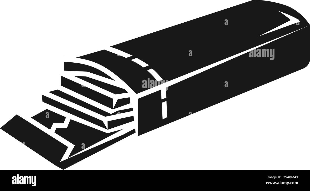 Open pack gum icon. Simple illustration of open pack gum vector icon ...