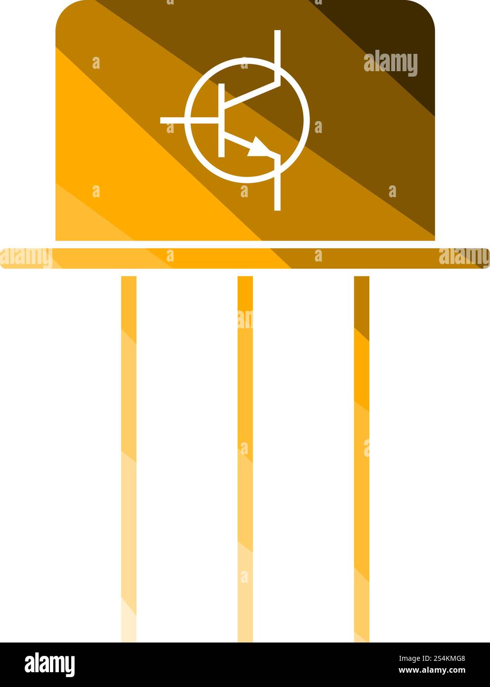 Transistor Icon. Flat Color Ladder Design. Vector Illustration Stock ...