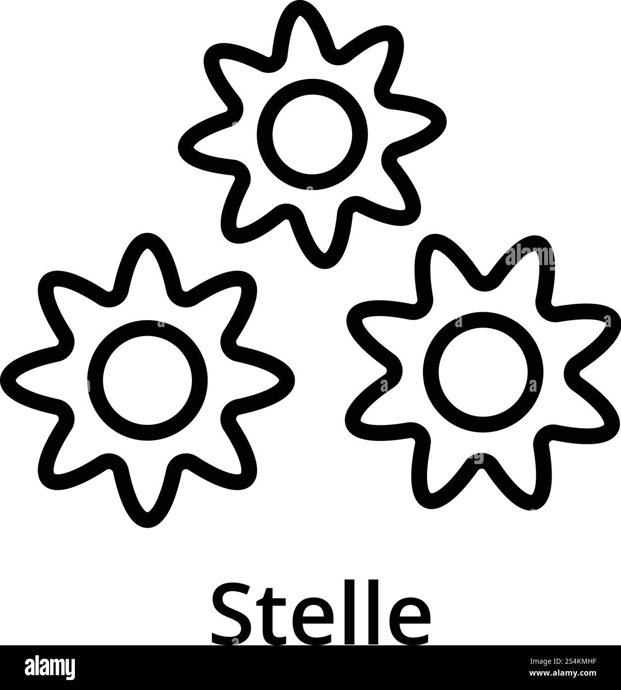 Stelle icon. Outline stelle vector icon for web design isolated on ...