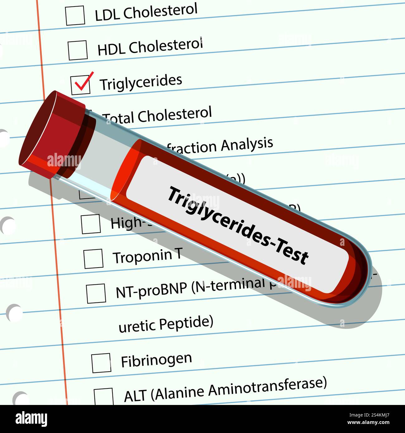 Illustration of a triglycerides blood test tube Stock Photo - Alamy