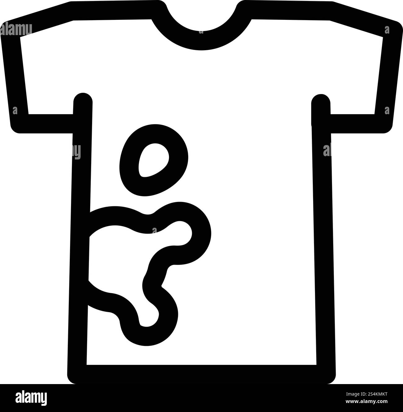 Dirty tshirt icon. Outline dirty tshirt vector icon for web design ...