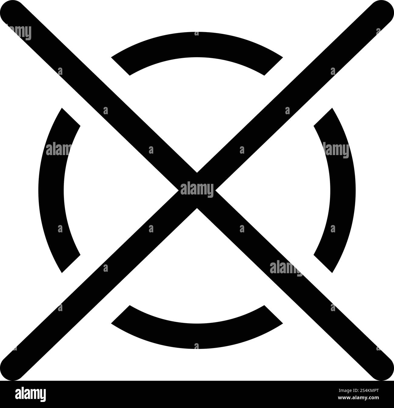 Do not dry clean icon. Outline do not dry clean vector icon for web ...