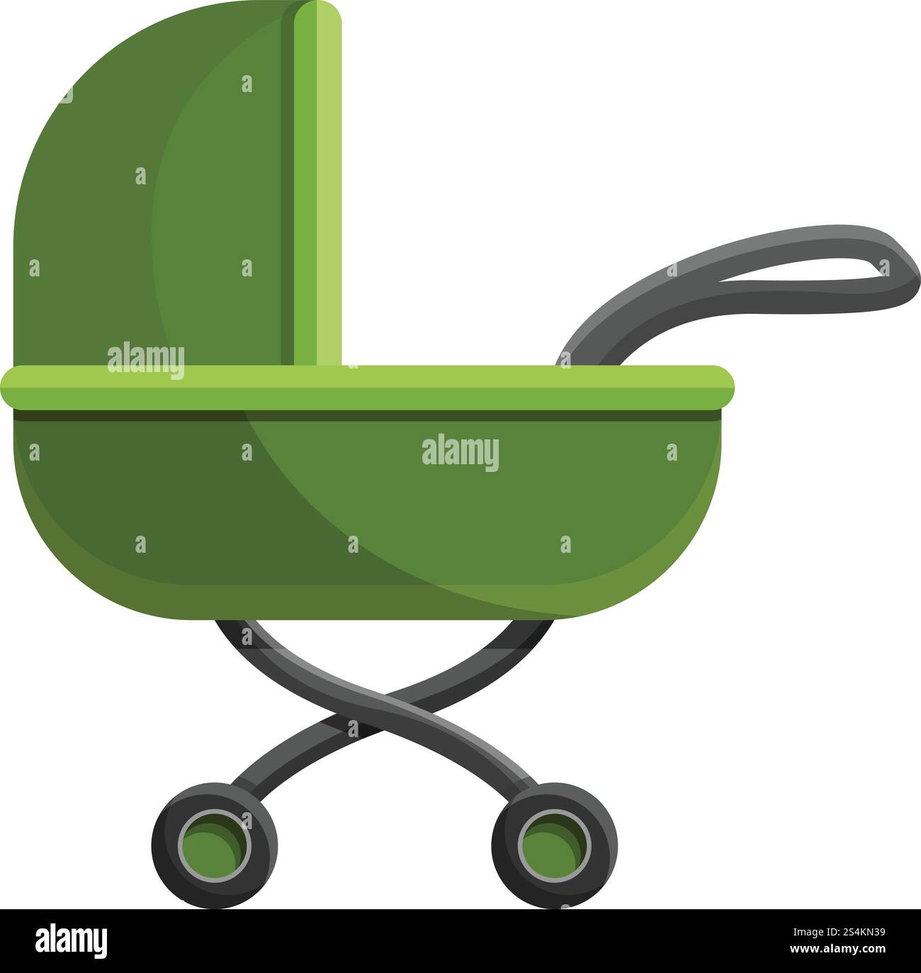 Modern baby pram icon. Cartoon of modern baby pram vector icon for web ...