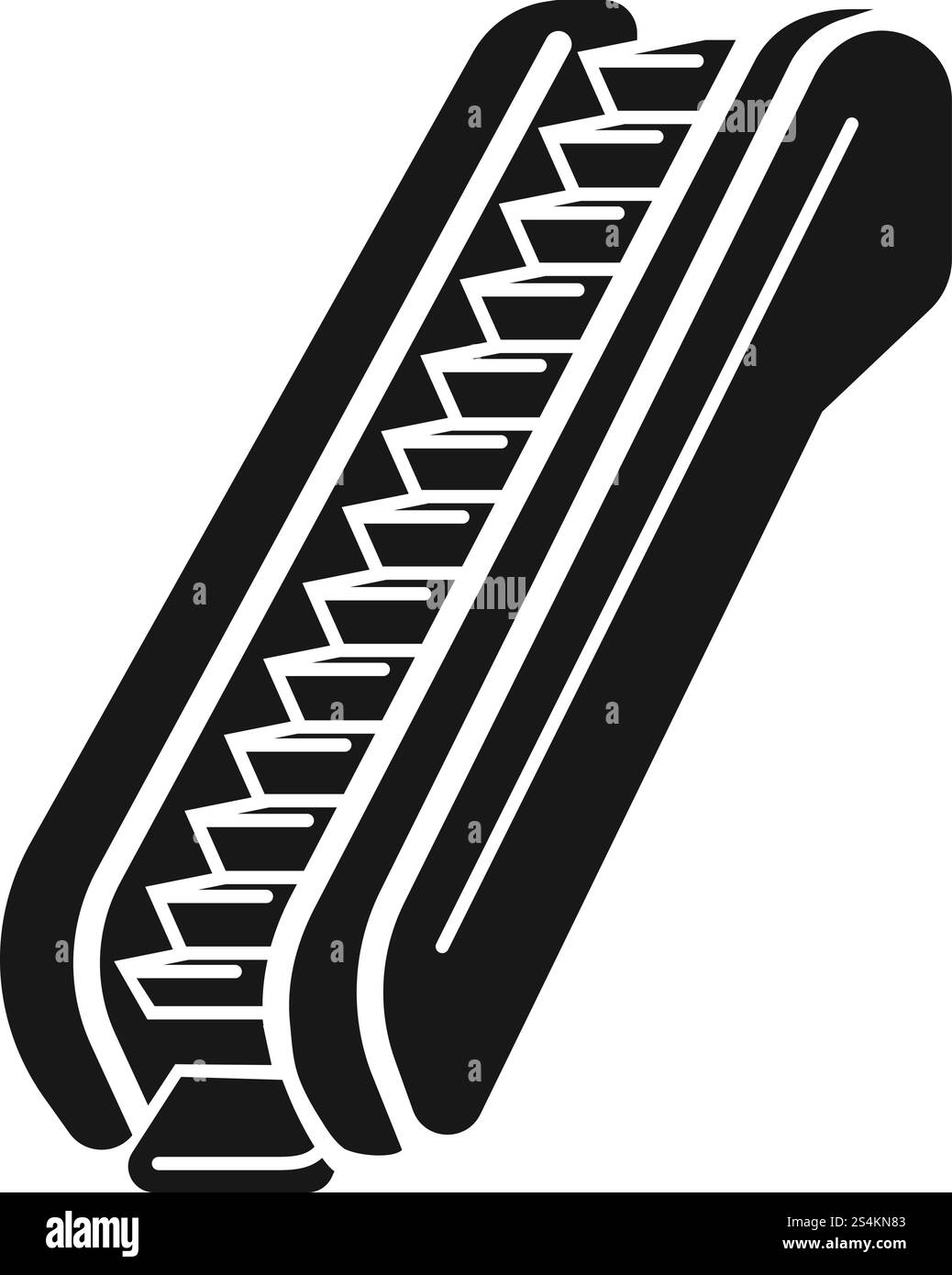 Escalator icon. Simple illustration of escalator vector icon for web design isolated on white ...