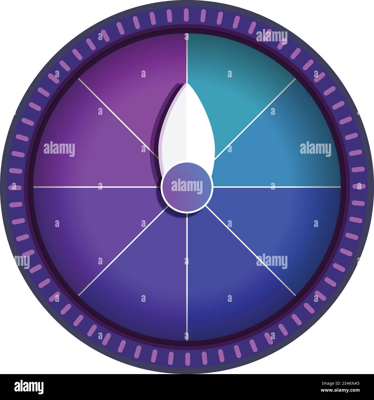 Violet wheel fortune icon. Cartoon of violet wheel fortune vector icon ...