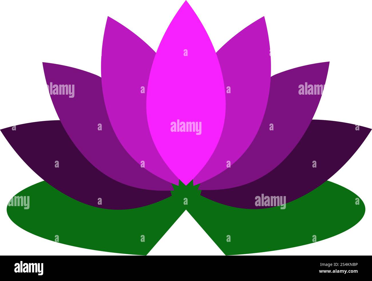 Lotus Flower Icon. Flat Color Design. Vector Illustration Stock Vector ...