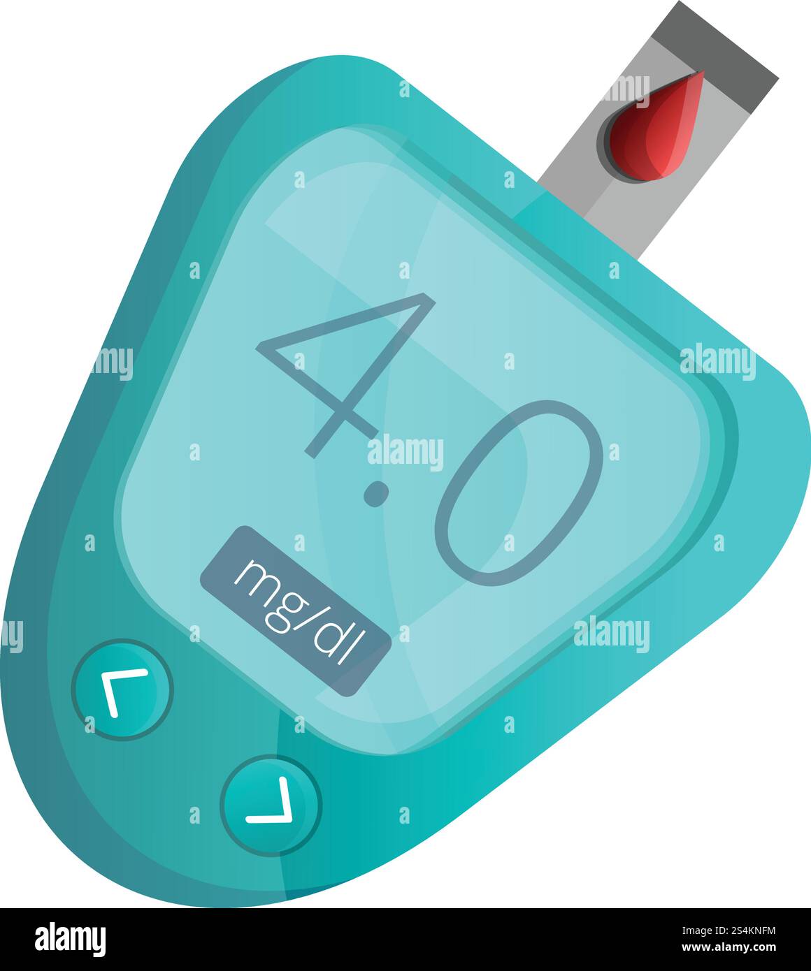 Blue glucose meter icon. Cartoon of blue glucose meter vector icon for ...