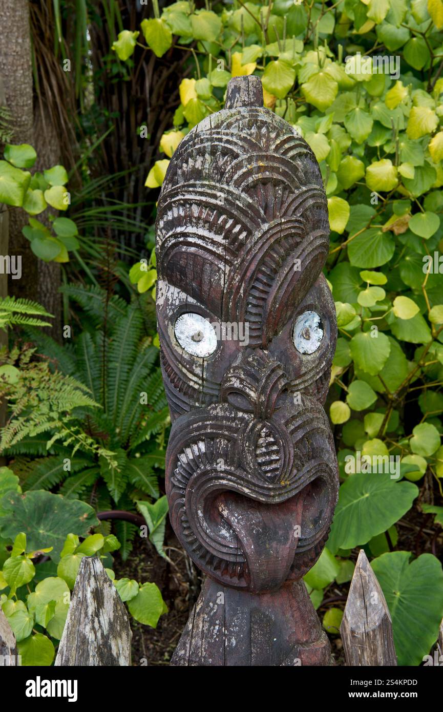 Maori wood carved figure hi-res stock photography and images - Alamy