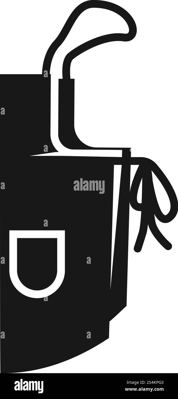 Apron side view icon. Simple illustration of apron side view vector ...