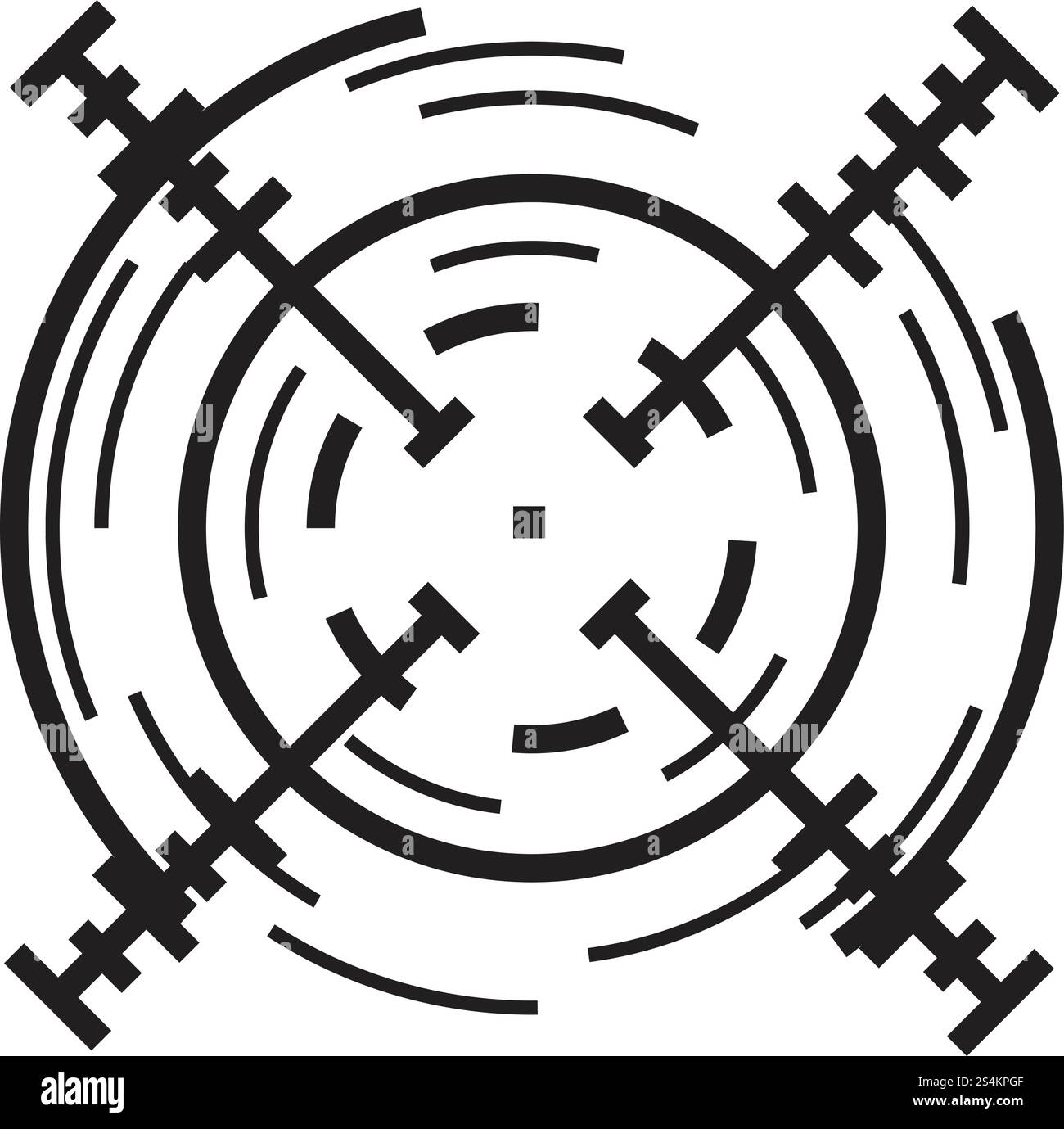 Hud gaming crosshair icon Black and White Stock Photos & Images - Alamy